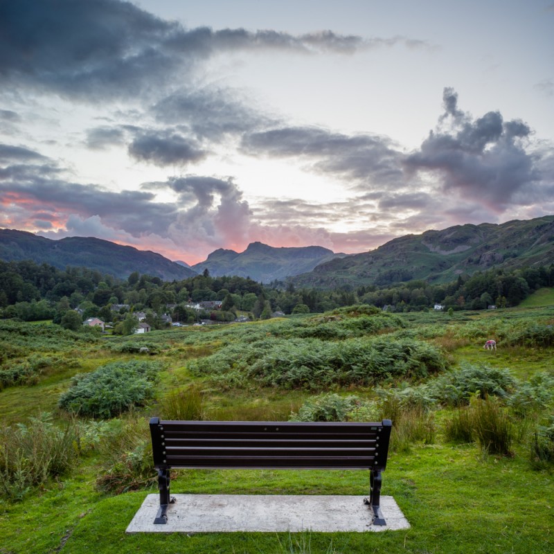 Elterwater Sunset Square | Photographic Print by James Bell