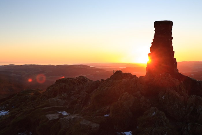 A 360 degree panoramic view from the summit of Gummers How above ...